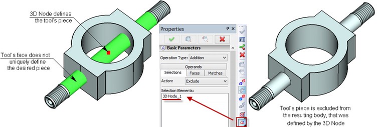Basic Operations of 3D Modeling > Boolean Operation